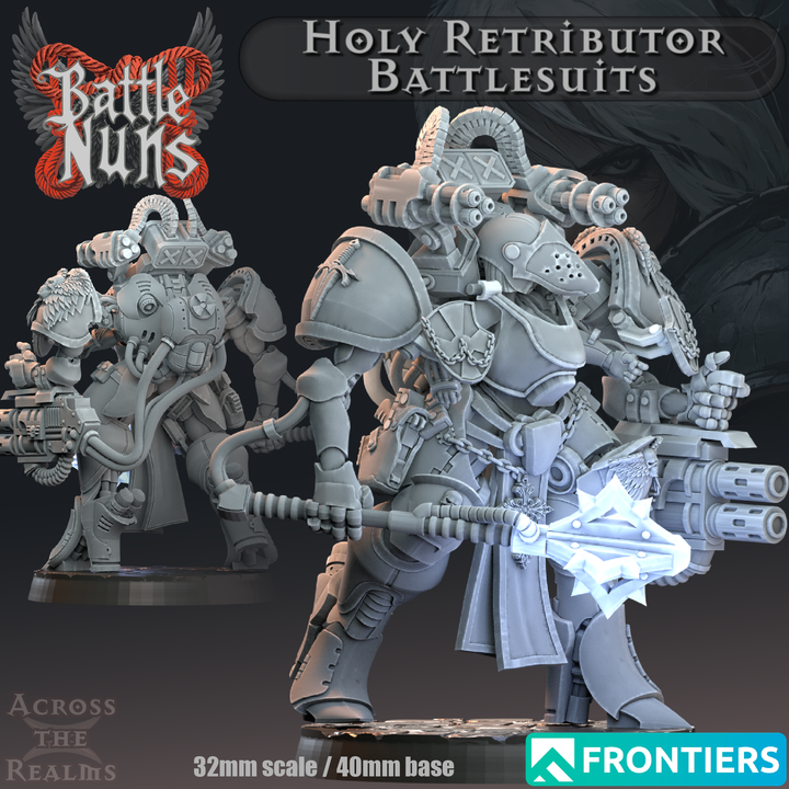 3D Printable Holy Retributor Battlesuits by Across the Realms